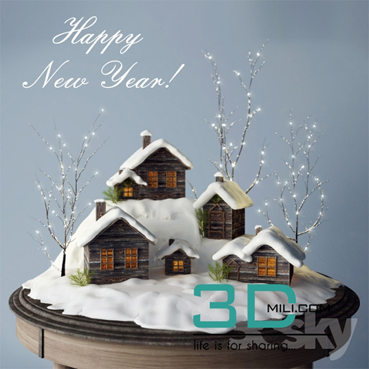 96. Winter House 3D Models - 3DMili 2027 Download 3D Model - Free 3D ...