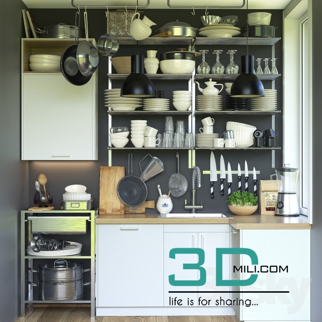 16. Kitchen Rack 3D Models