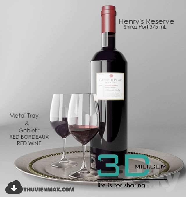 56. Wine Geyser Peak 3D model - 3DMili 2025 Download 3D Model - Free 3D ...