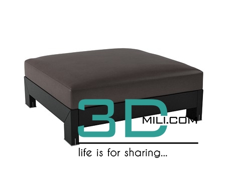 292. Alison black ottoman - 3DMili 2025 Download 3D Model - Free 3D ...