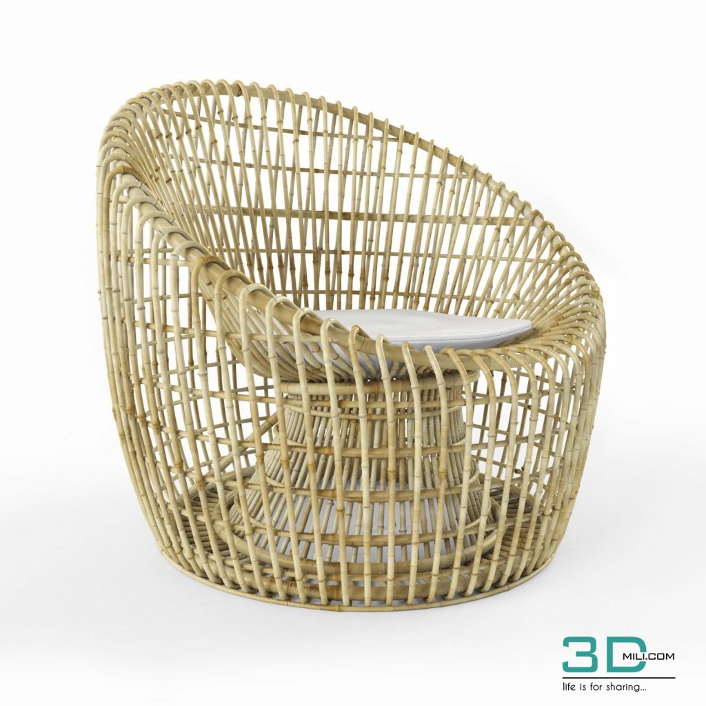 bamboo chair - 3DMili 2025 Download 3D Model - Free 3D Models - 3D ...