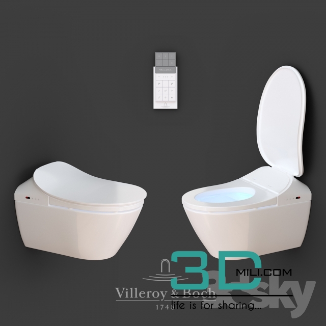 05. Toilet & Bidet 3D model