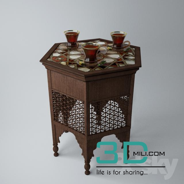 67. Arabesque table 3D model - 3DMili 2025 Download 3D Model - Free 3D ...