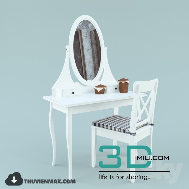 179.Makeup table 3D models free download - 3DMili 2025 Download 3D ...