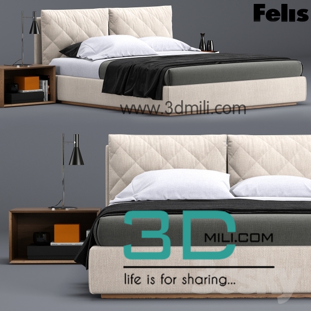 287 Bed 3dsmax File Free Download 3dmili 2025 Download 3d Model